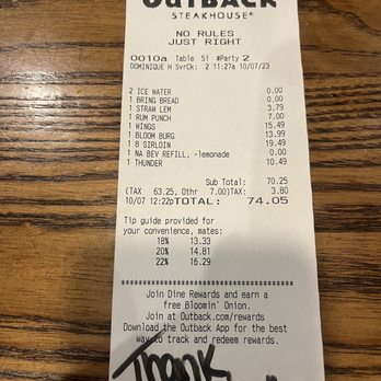 OUTBACK STEAKHOUSE - Updated August 2025 - 110 Photos & 162 Reviews ...