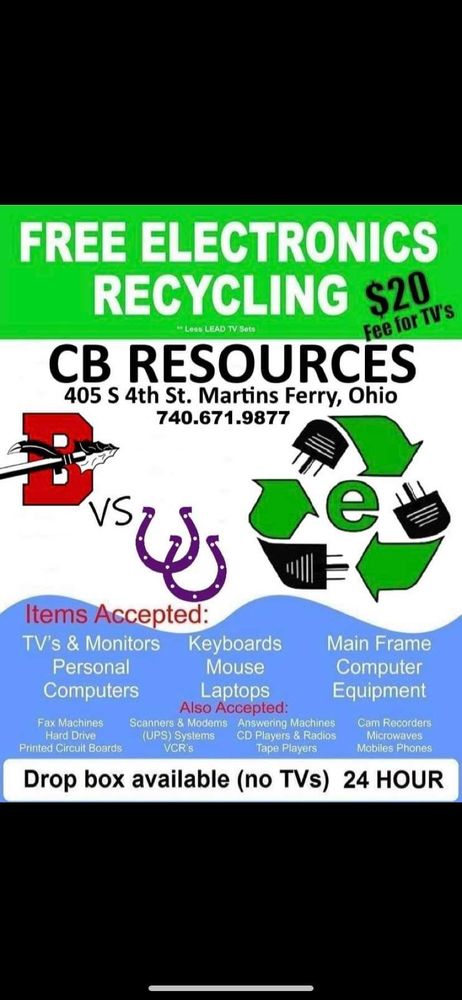 ELECTRONICS RECYCLING BY CB RESOURCES - Updated October 2025 - 405 S ...