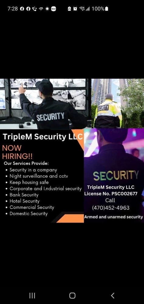 TRIPLE M SECURITY - Lithonia, Georgia - Security Services - Phone ...