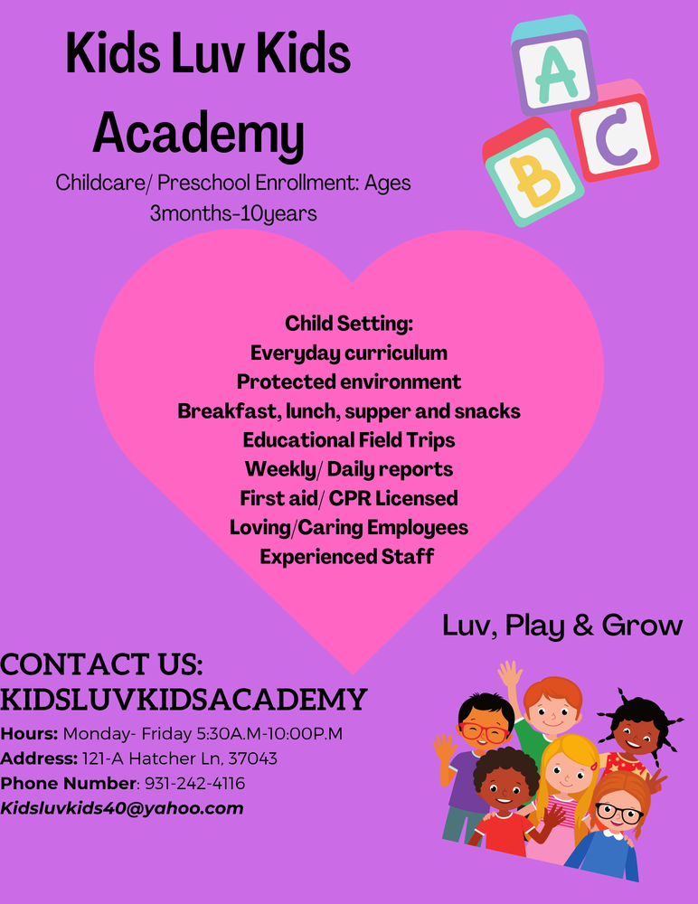 KIDS LUV KIDS ACADEMY - Updated December 2025 - 121 Hatcher Ln ...