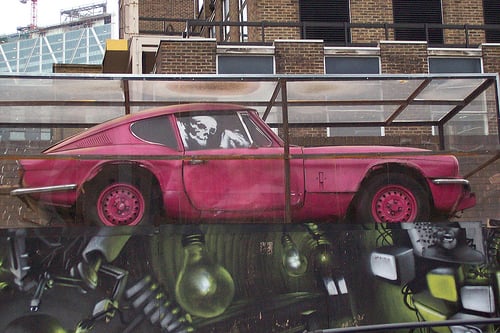 BANKSY PINK CAR - Updated June 2024 - Brick Lane, London, United ...
