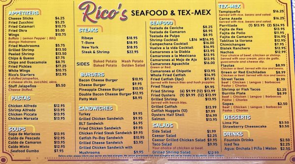 RICO’S SEAFOOD AND TEX-MEX - Updated October 2025 - 25 Photos & 10 ...