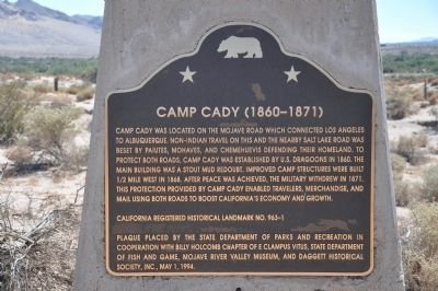 CAMP CADY MONUMENT - Cor Harvard Rd and Mannix Rd, Newberry Springs ...