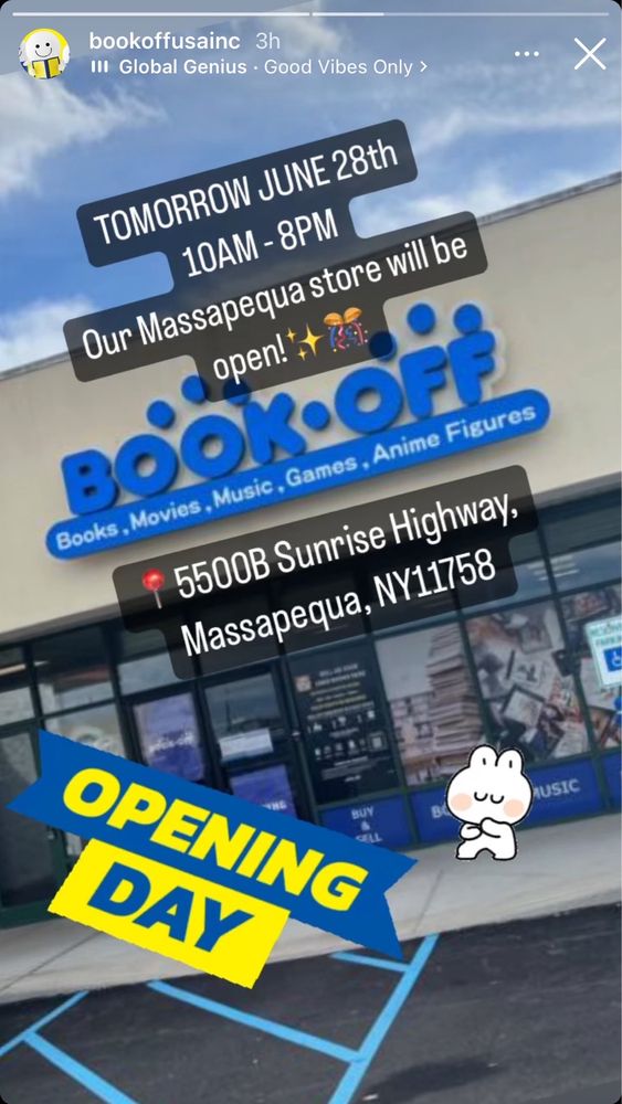 BOOK OFF - MASSAPEQUA - Updated July 2024 - 5500B Sunrise Hwy ...