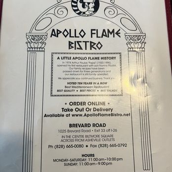 APOLLO FLAME BISTRO - BREVARD RD - Updated December 2025 - 192 Photos ...