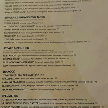 J alexander's menu store