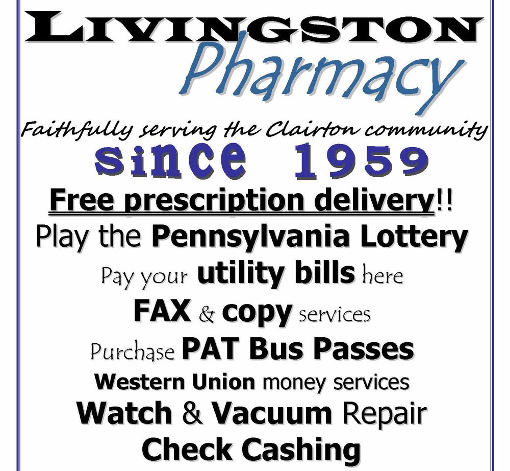 LIVINGSTON PHARMACY - Updated September 2025 - 550 Miller Ave, Clairton ...