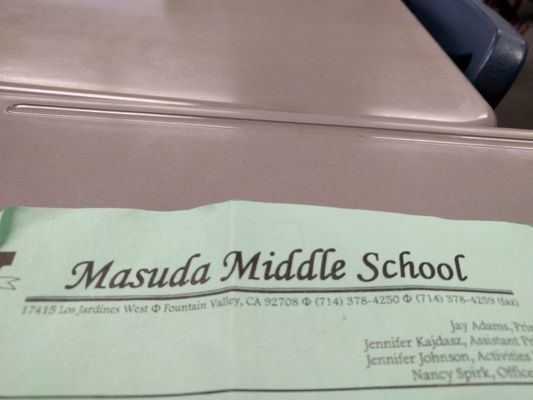 MASUDA MIDDLE SCHOOL - Updated October 2025 - 17415 Los Jardines W ...