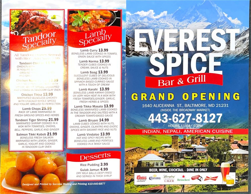 EVEREST SPICE BAR & GRILL - Updated March 2024 - 15 Reviews - 1640 ...