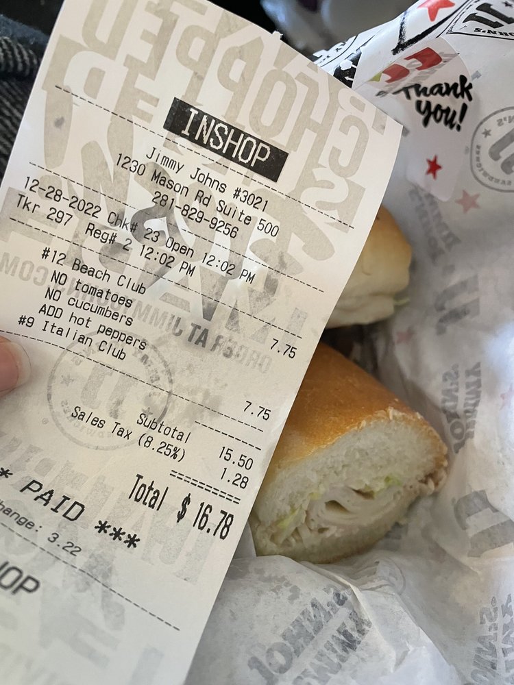 JIMMY JOHN’S - Updated October 2025 - 26 Reviews - 1230 Mason Rd, Katy ...
