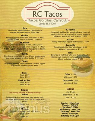 RC TACOS - Updated January 2025 - 10 Photos & 13 Reviews - 2320 US Hwy ...