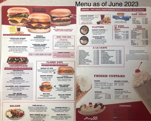 Hwy 55 menu store