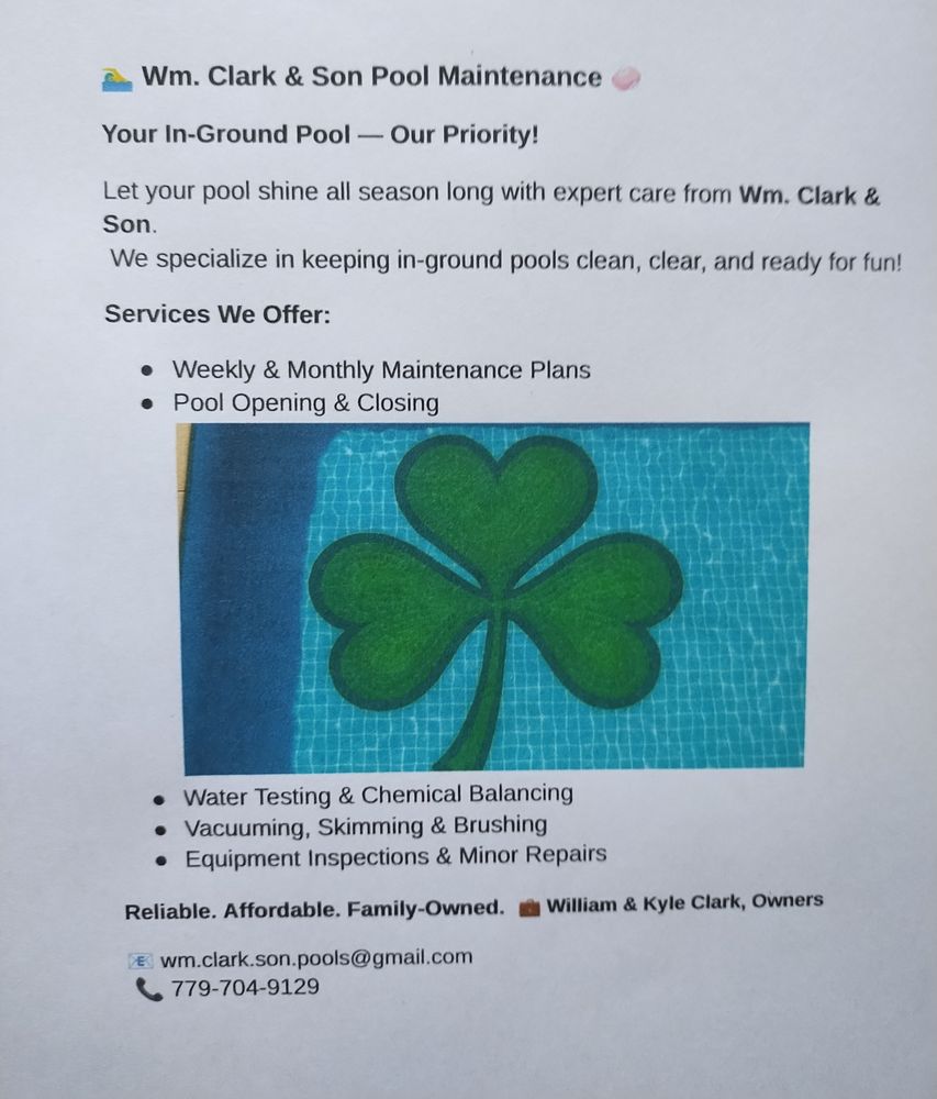 WM CLARK & SON POOL MAINTENANCE - Updated May 2025 - Request a Quote ...