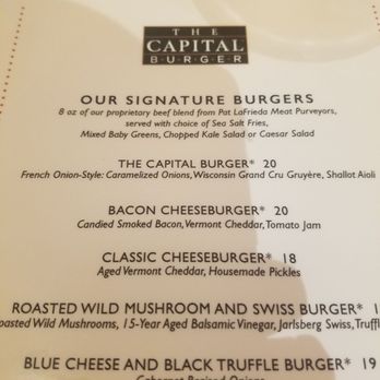 THE CAPITAL BURGER - Burgers in Boston, Massachusetts at 159 Newbury St ...