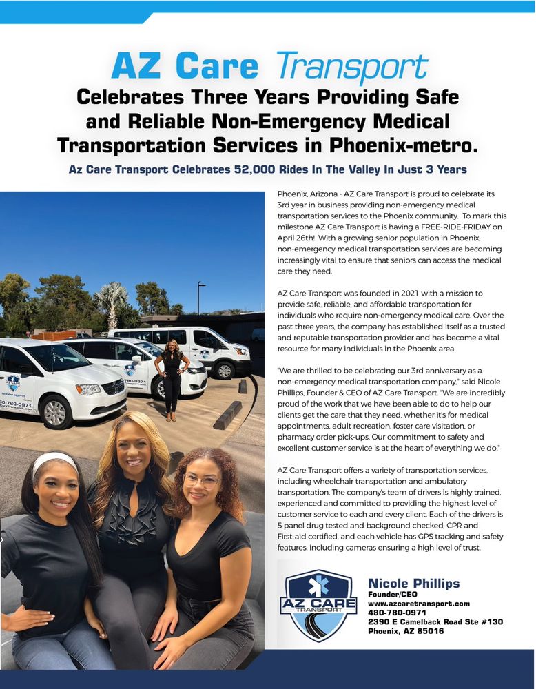 AZ CARE TRANSPORT - Updated December 2025 - 10 Reviews - 2390 E ...