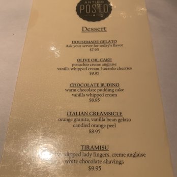 Antico Posto Oak Brook Menu
