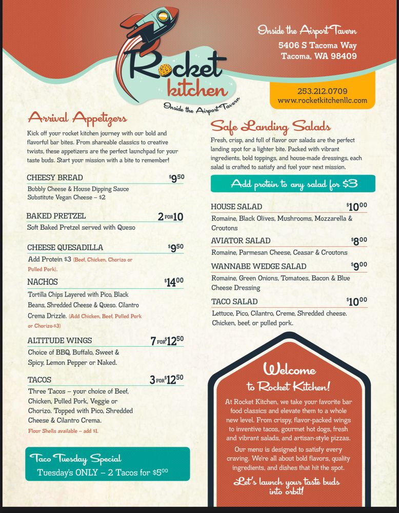 ROCKET KITCHEN - Updated April 2025 - 11 Photos - 5406 So Tacoma Way ...