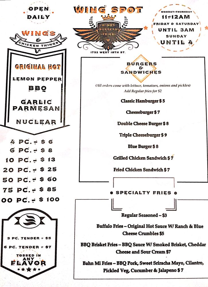 WING SPOT - Updated June 2024 - 1732 W 18th St, Houston, Texas ...