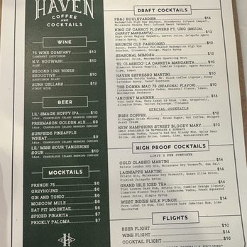 HAVEN COFFEE AND COCKTAILS - Updated December 2025 - 79 Photos & 31 ...