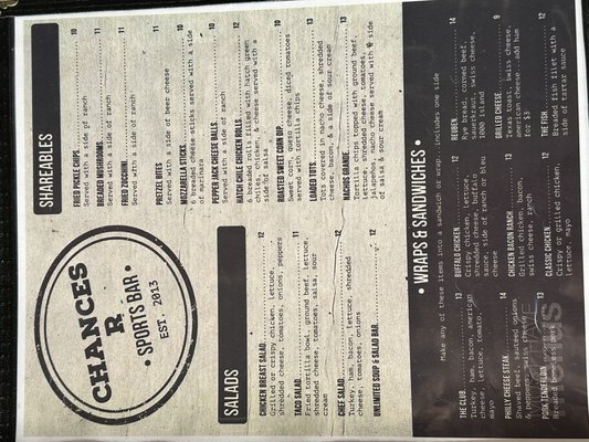 CHANCES R BAR & GRILL - Updated September 2025 - 14 Photos & 10 Reviews ...