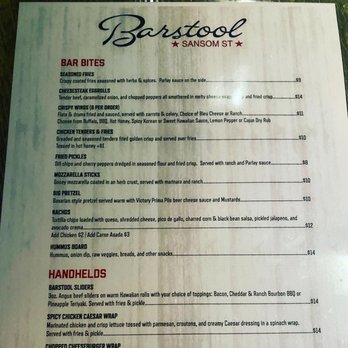 BARSTOOL SANSOM STREET - Updated January 2025 - 32 Photos & 57 Reviews ...