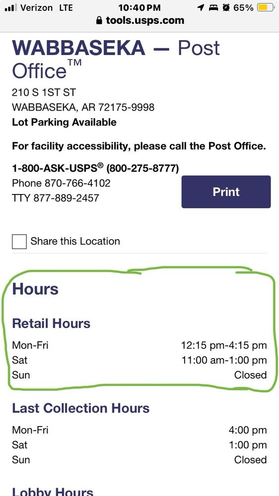 US POST OFFICE - WABBASEKA - Updated May 2024 - 210 S 1st St, Wabbaseka ...