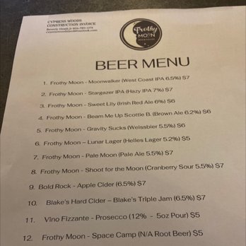 FROTHY MOON BREWHOUSE - Updated December 2025 - 40 Photos & 58 Reviews ...