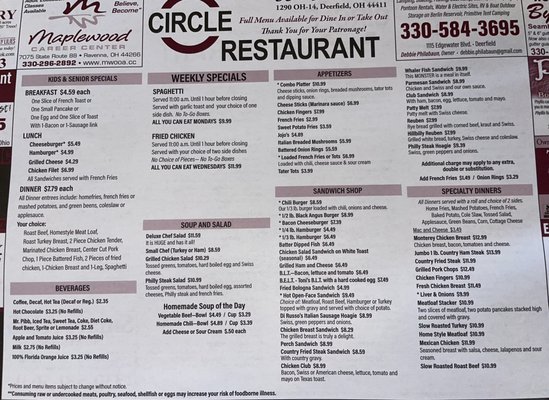 CIRCLE RESTAURANT - 43 Photos & 58 Reviews - 1290 State Route 14 ...