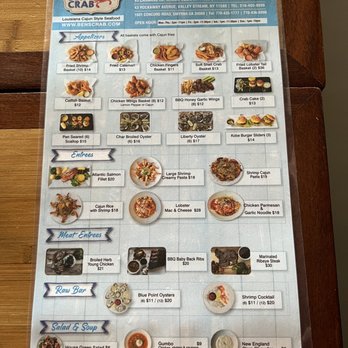 Ben's crab menu store