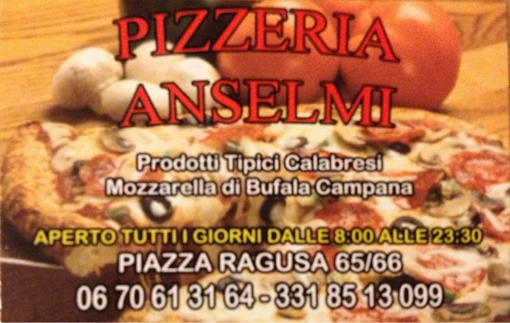 PIZZERIA ANSELMI - Updated June 2024 - Piazza Ragusa 64, Roma, Italy ...