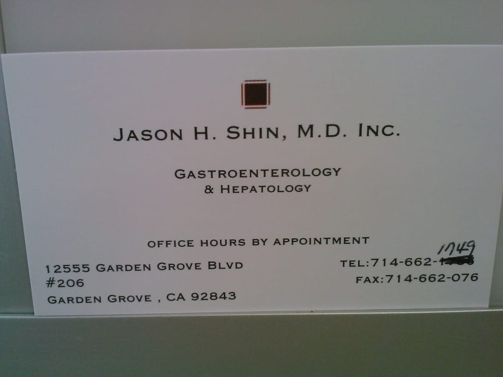 JASON H. SHIN, M.D. - 17 Reviews - Gastroenterologist - 12555 Garden ...