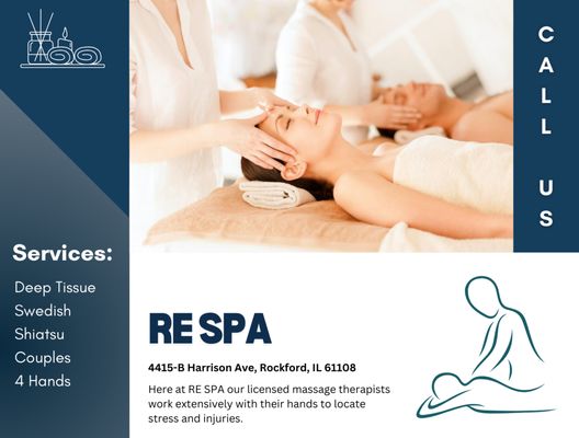 RE SPA - Updated January 2026 - 12 Photos - 4415 Harrison Ave, Rockford, Illinois - Massage ...