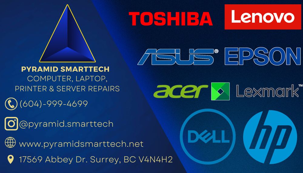 PYRAMID SMARTTECH - IT Services & Computer Repair - 17569 Abbey Drive, Surrey, British Columbia ...
