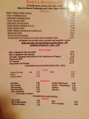 PINKY’S RESTAURANT - Updated September 2025 - 14 Castle St, Geneva, New ...