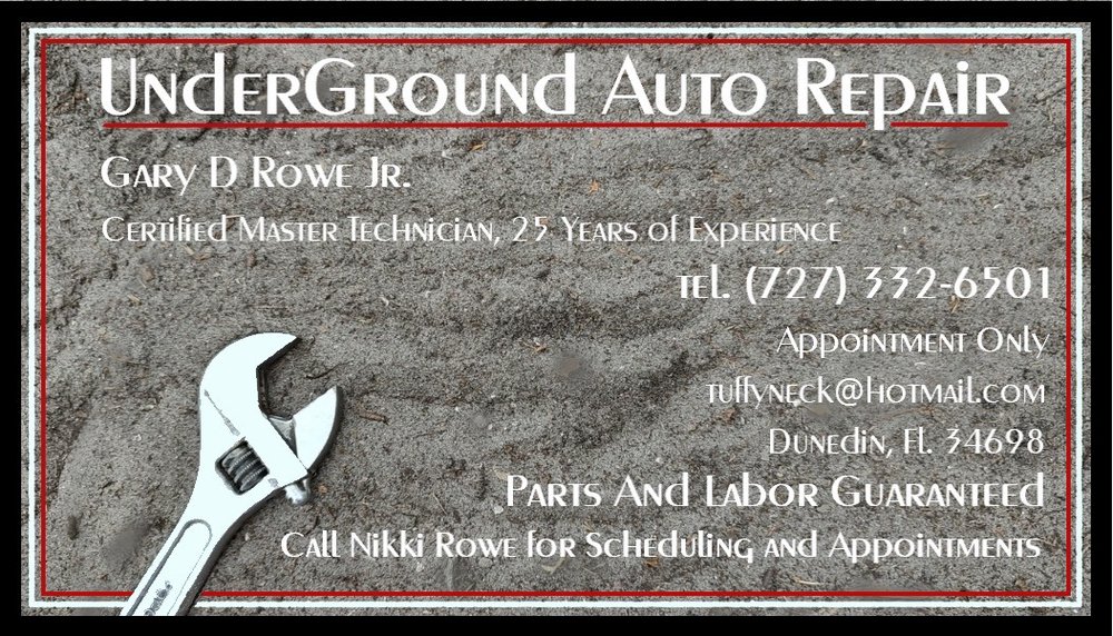 UNDERGROUND AUTO REPAIR - Updated December 2025 - Dunedin, Florida ...
