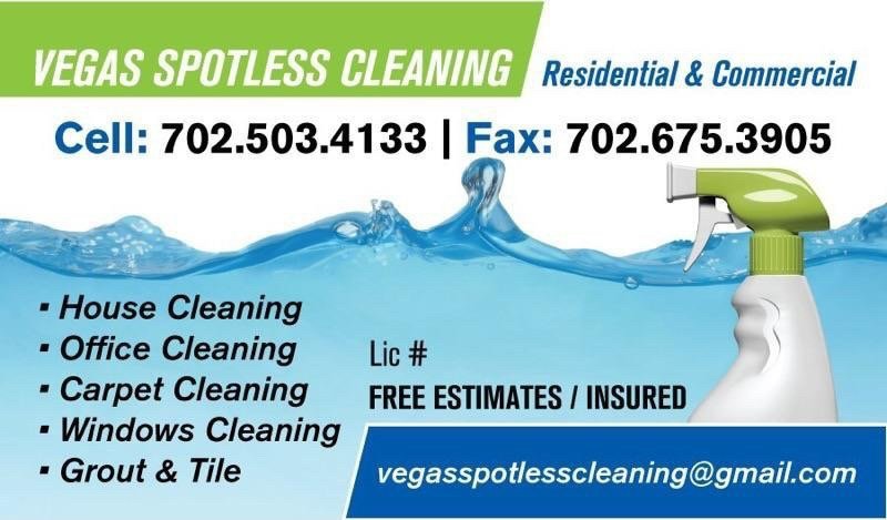 VEGAS SPOTLESS CLEANING - Las Vegas, Nevada - Home Cleaning - Phone ...