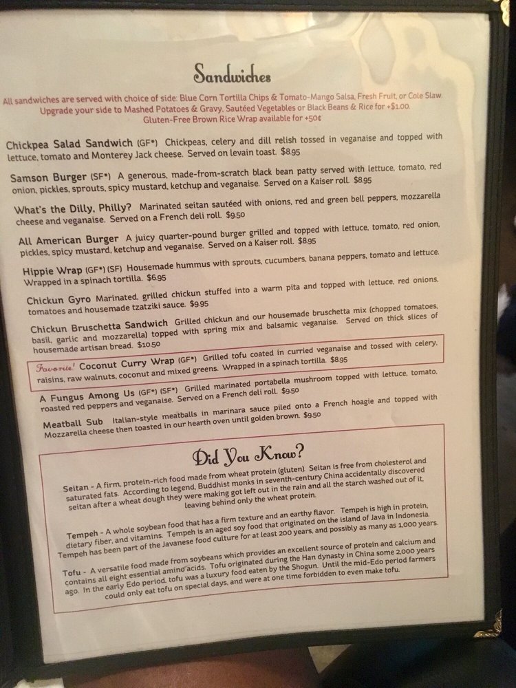 Ethos Vegan Kitchen Menu | Besto Blog