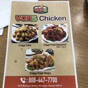 VONS CHICKEN - 266 Photos & 176 Reviews - Food near Honolulu, HI - Menu ...