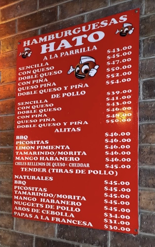 HAMBURGUESAS A LA PARRILLA HATO - Updated August 2024 - Avenida Santa ...