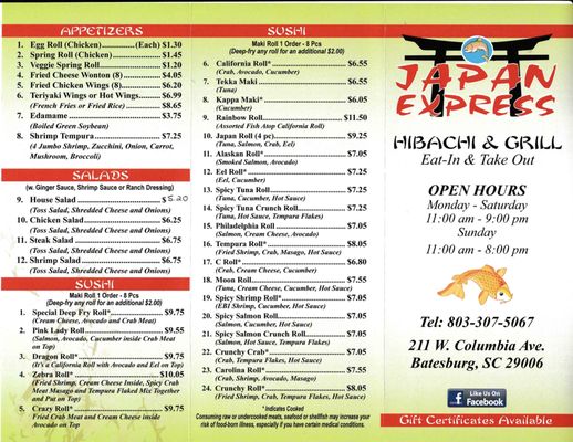 JAPAN EXPRESS - Updated December 2025 - 211 W Columbia Ave, Batesburg ...