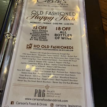CARSON’S FOOD & DRINK - ON MAIN - Updated September 2025 - 1905 Photos ...
