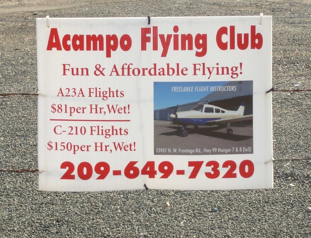 ACAMPO FLYING CLUB - Updated October 2025 - 23987 N Hwy 99, Acampo ...