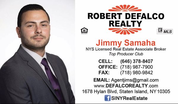 JIMMY SAMAHA - ROBERT DEFALCO REALTY - Updated August 2025 - 1678 Hylan ...