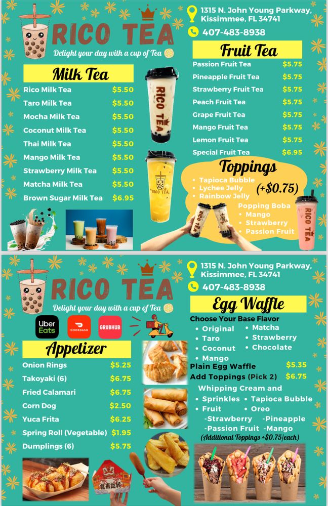 CHINO RICO AND RICO TEA - Updated January 2025 - 3260 Vineland Rd ...