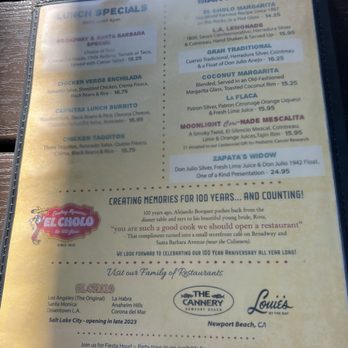 EL CHOLO - Updated November 2024 - 664 Photos & 841 Reviews - 840 E ...