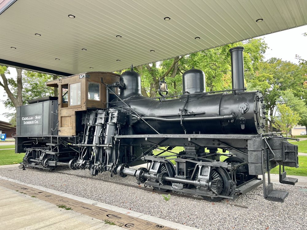 SHAY LOCOMOTIVE - 130 W Cass St, Cadillac, Michigan - Landmarks ...