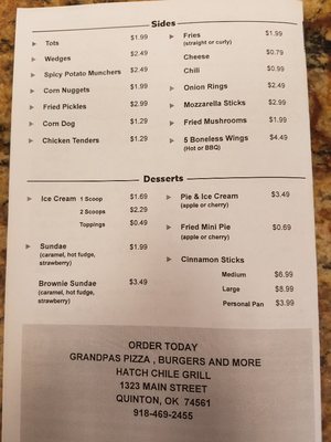 GRANDPA’S PIZZA/ HATCH CHILE GRILL - Updated September 2025 - 1323 Main ...