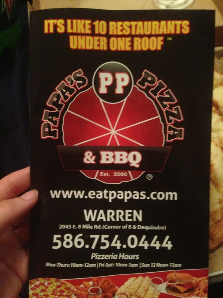 PAPAS PIZZA & BBQ - 16 Reviews - 2045 8 Mile, Warren, Michigan - Pizza ...