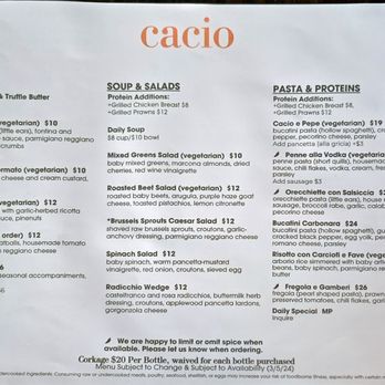 CACIO - TEMP. CLOSED - Updated January 2026 - 595 Photos & 401 Reviews ...