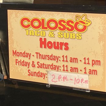 COLOSSO TACO - Updated September 2025 - 28 Photos & 18 Reviews - 8881 ...
